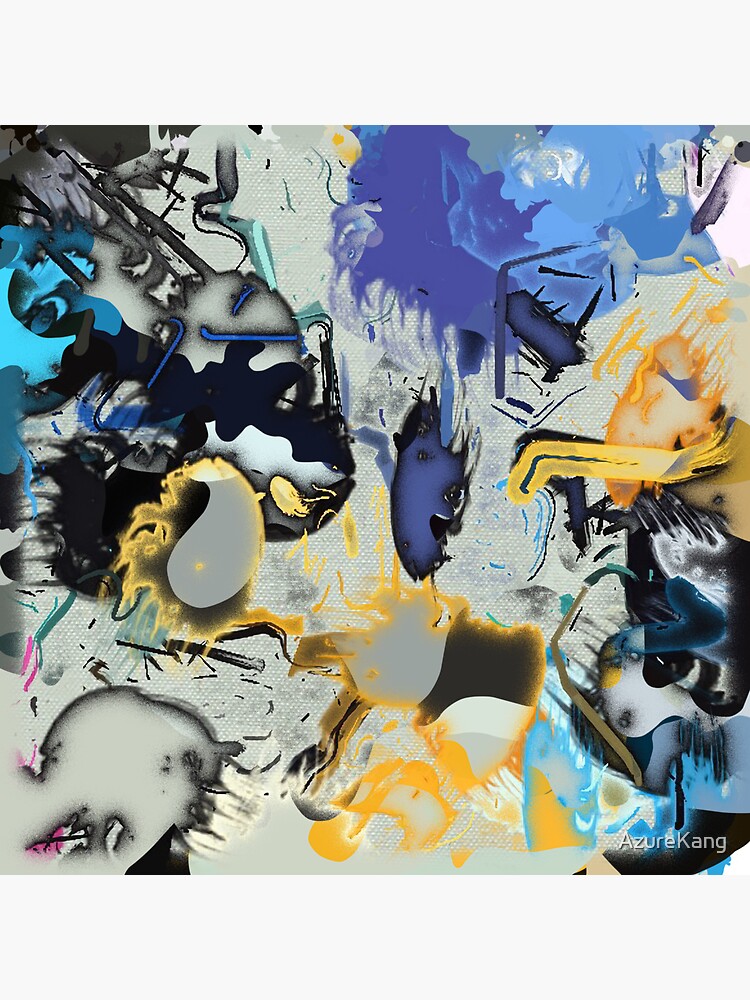 "Abstract Art" Sticker by AzureKang | Redbubble