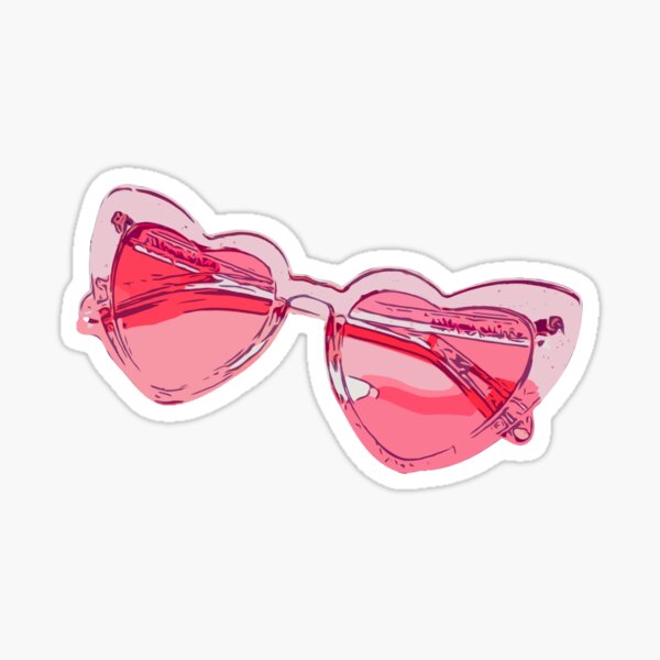 "Pink Sunglasses " Sticker for Sale by LolaLadybird | Redbubble