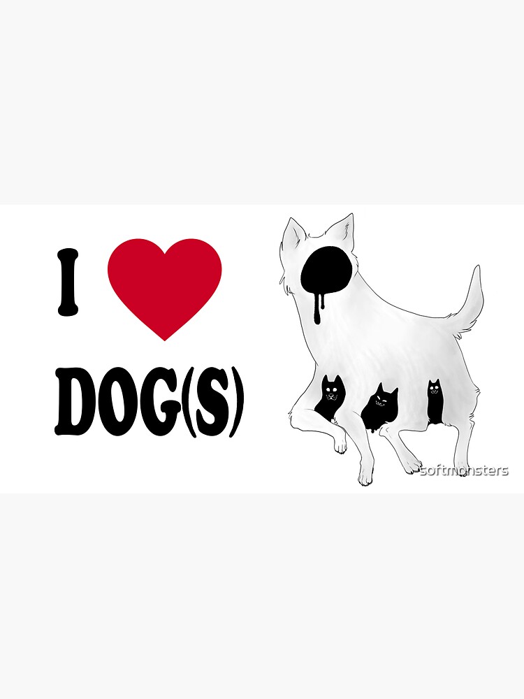 "Endogeny - I Heart Dog(s)!" Sticker by softmonsters | Redbubble
