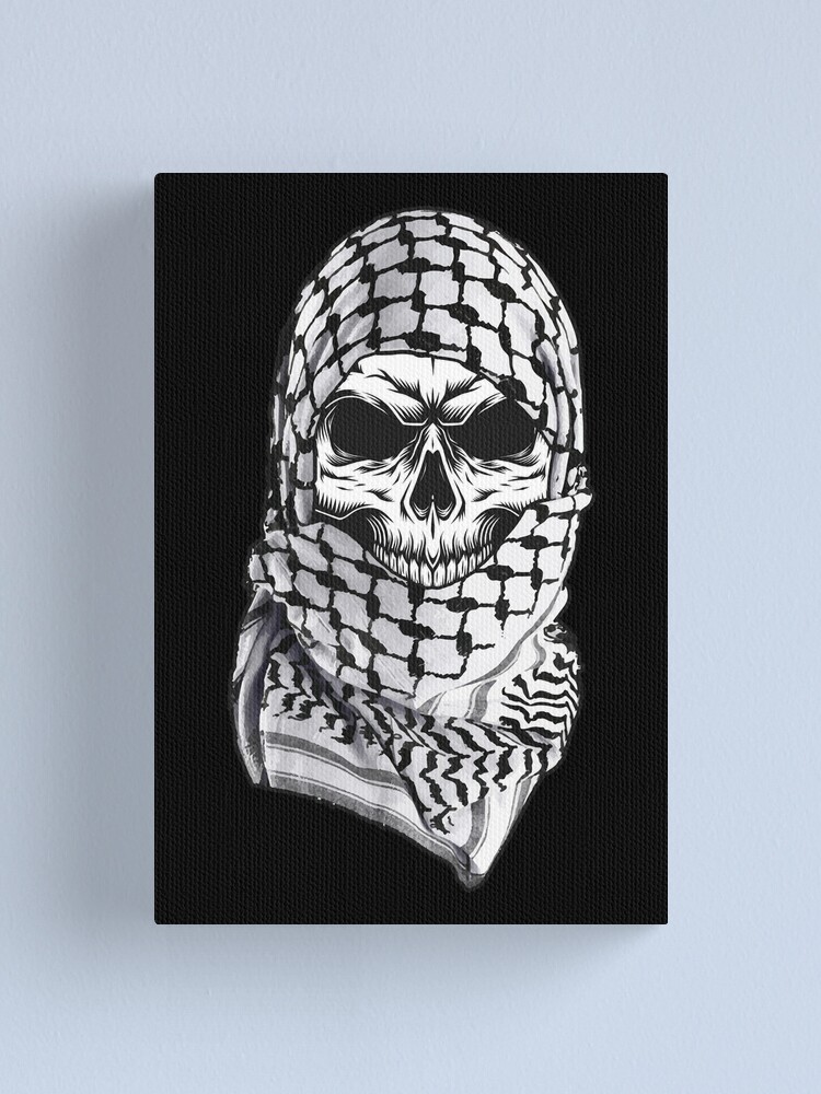 "Free Palestine Arabic Skull Shemagh Palestinian Freedom Kufiya Hatta ...