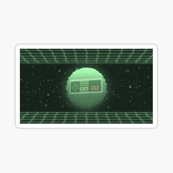 "Retro Video Game Controller - 1980s Themed Synthwave" Sticker by ...