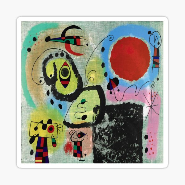"joan miro" Sticker by Zarrix-rayan | Redbubble
