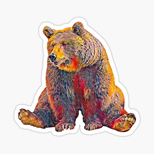 "funy bear" Sticker for Sale by freEmaan | Redbubble