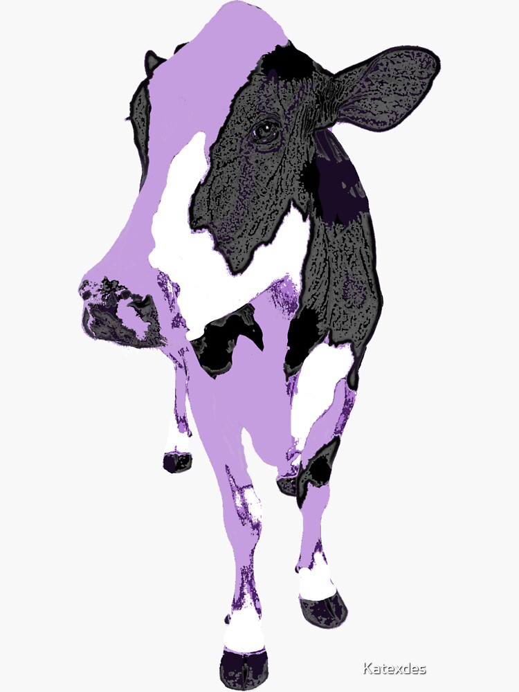 "Purple Cow" Sticker by Katexdes | Redbubble