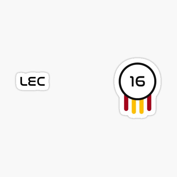 "Leclerc 16" Sticker by ElBigaroon | Redbubble