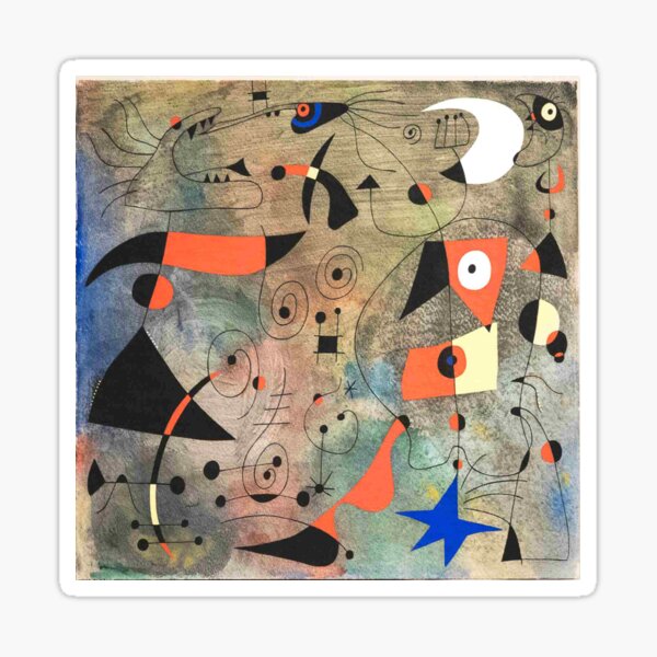 "joan miro" Sticker by Zarrix-rayan | Redbubble