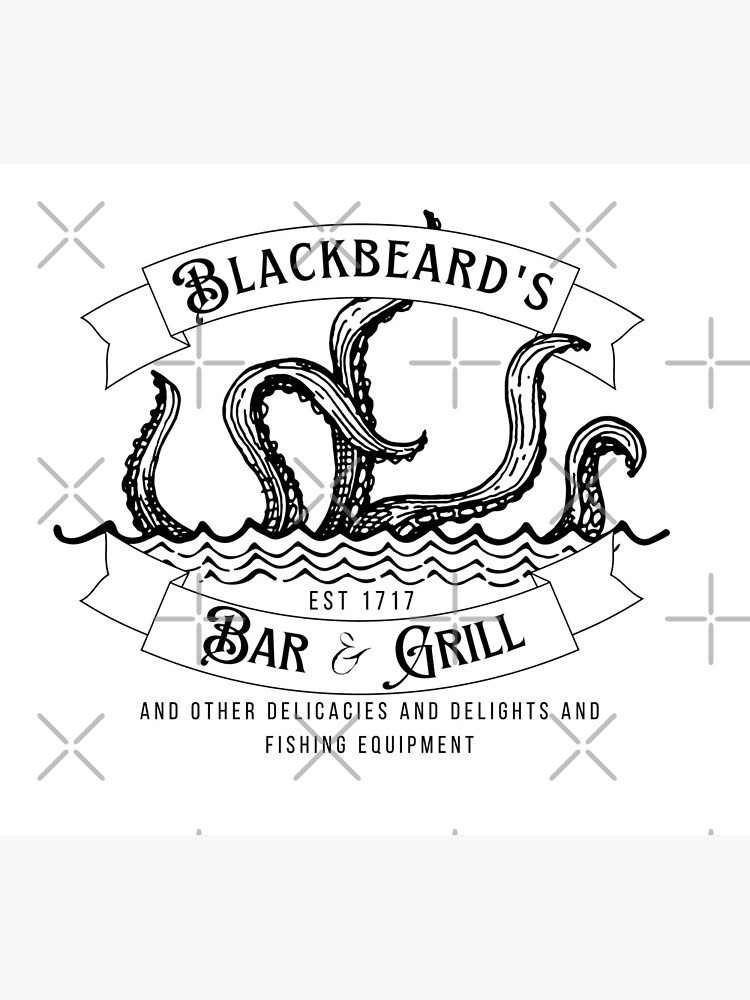 "Blackbeard's Bar and Grill" Art Print for Sale by nicwhitty | Redbubble