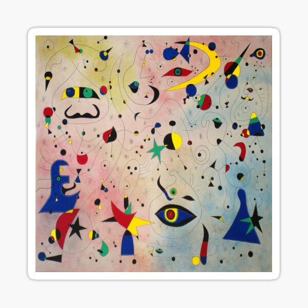 "joan miro" Sticker by Zarrix-rayan | Redbubble