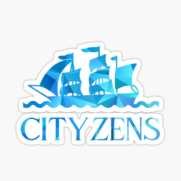 "Cityzens Geo Blue" Sticker by VRedBaller | Redbubble