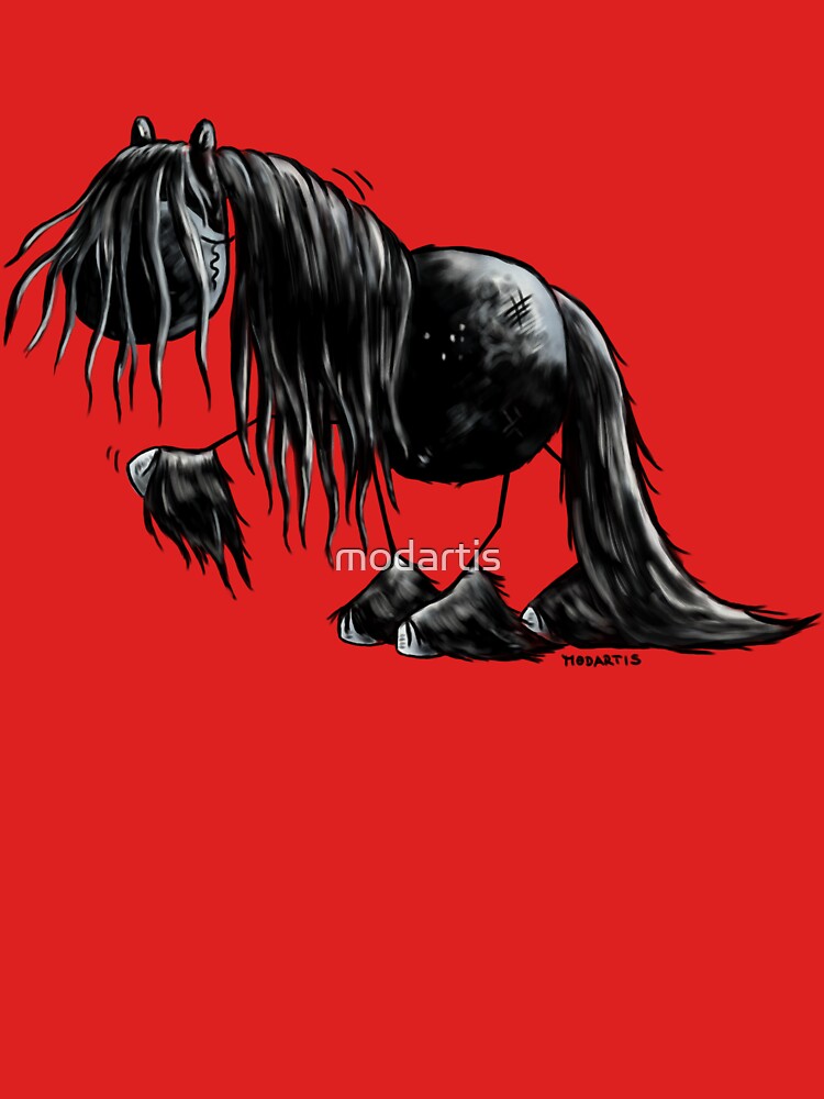 "Happy Friesian Horse Cartoon" T-shirt for Sale by modartis | Redbubble ...