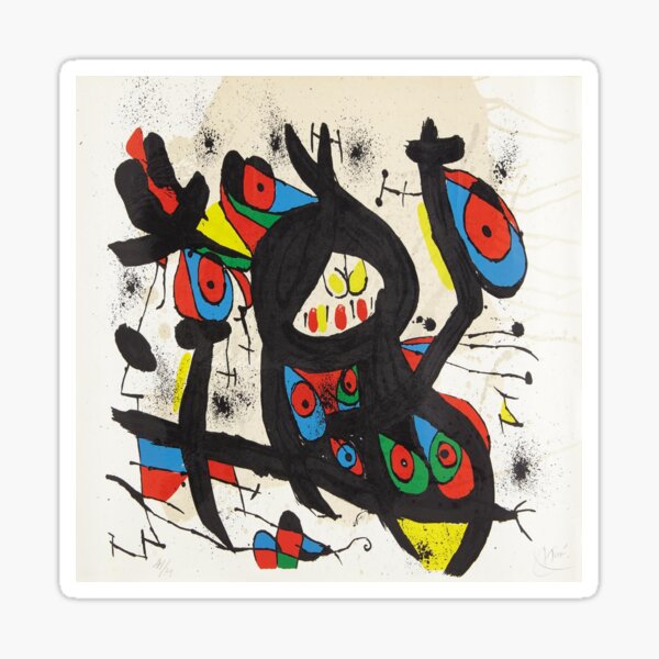 "joan miro" Sticker by Zarrix-rayan | Redbubble