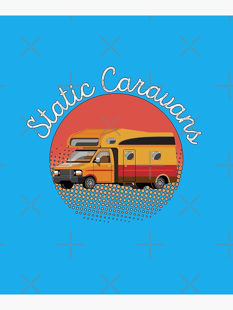 " static caravans summer sunset mobile home" Poster for Sale by amine17 ...