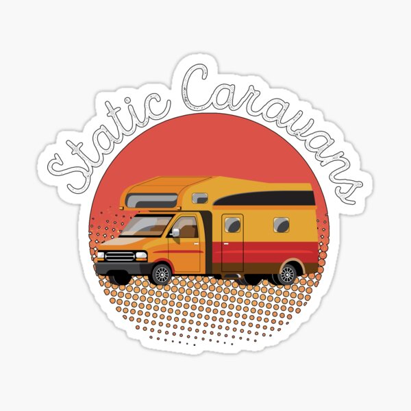 " static caravans summer sunset mobile home" Sticker by amine17 | Redbubble