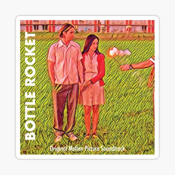 "Wes Anderson - BOTTLE ROCKET: Album Cover - Print" Sticker by ...