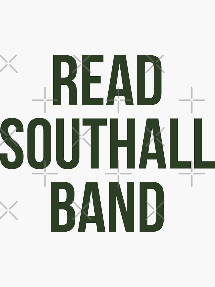 "read southall band" Sticker for Sale by designeyy | Redbubble