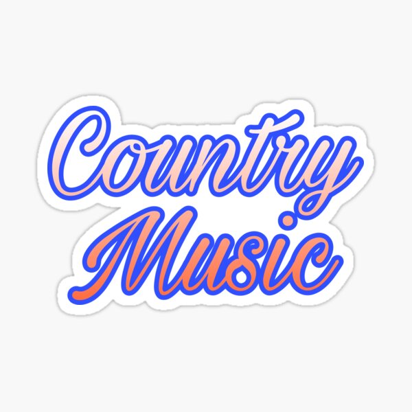 "country music " Sticker by designeyy | Redbubble