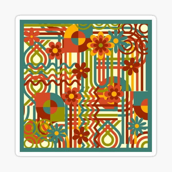 "Psychedelic Circuit Board" Sticker by RubyThyme | Redbubble