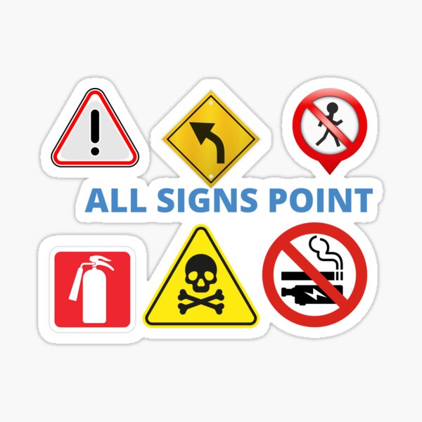 "ALL SIGNS POINT" Sticker by Meithyl | Redbubble