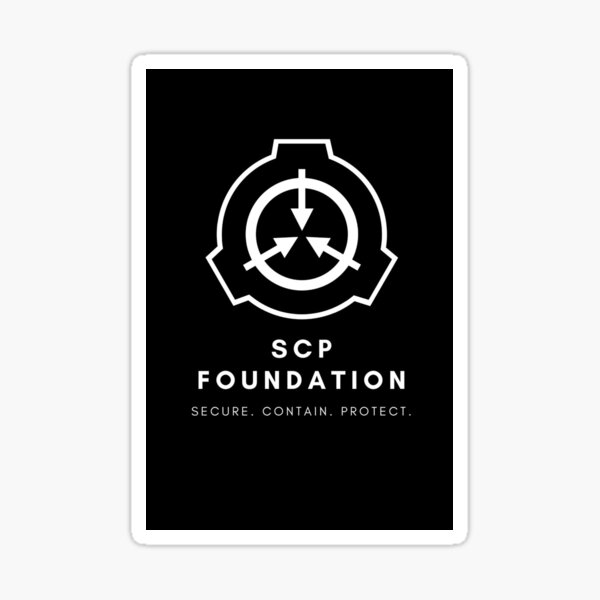 "scp foundation logo merch!" Sticker by azureinc | Redbubble