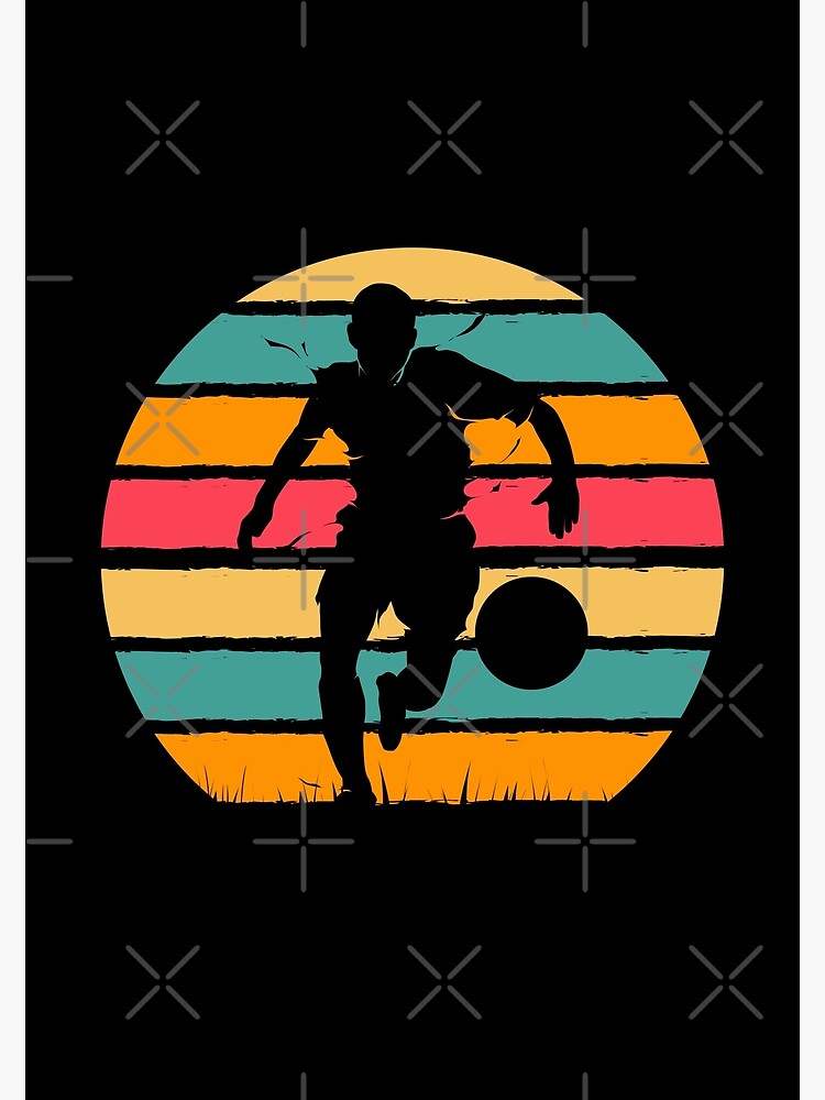 "Retro Sunset Football Player / Soccer" Poster for Sale by CoolSkin ...