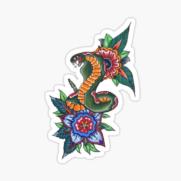 "american traditional" Sticker by Mks-art | Redbubble