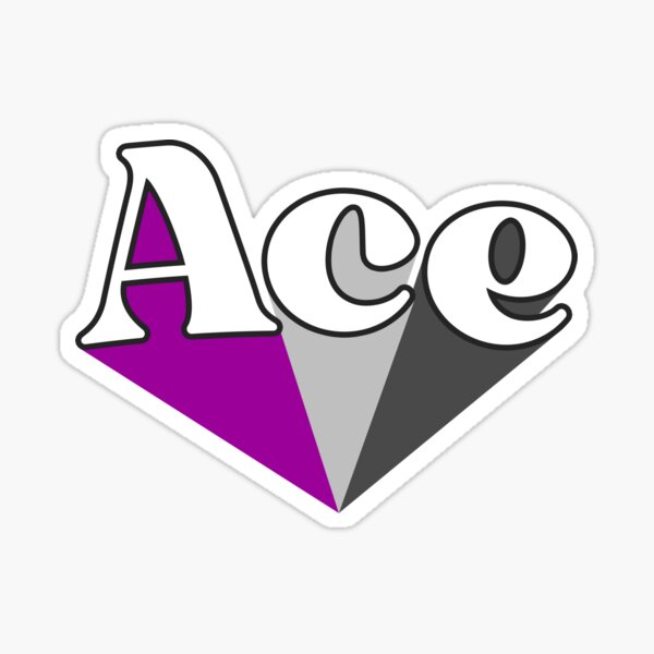"Retro Ace Pride Asexual Rainbow Ally LGBT Asexuality Vintage" Sticker ...