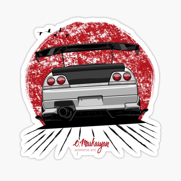 "Skyline R33 GT-R" Sticker by OlegMarkaryan | Redbubble