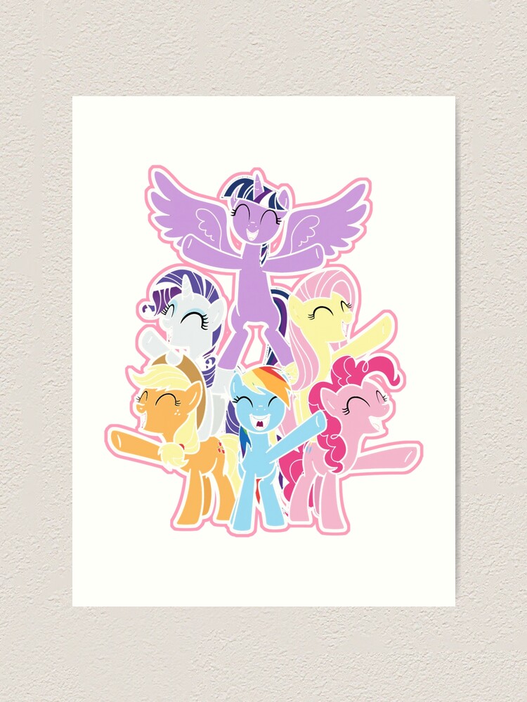 "MLP Mane Six No Outline " Art Print for Sale by SFGraphicdesign ...