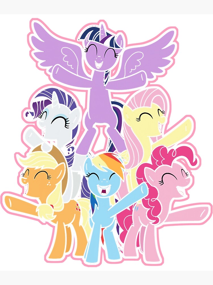 "MLP Mane Six No Outline " Photographic Print for Sale by ...