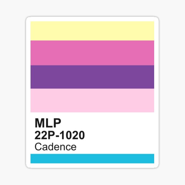 "Princess Cadence Pantone " Sticker by SFGraphicdesign | Redbubble