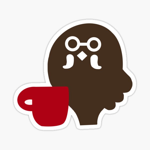 "Brewster Coffee Retro Logo" Sticker for Sale by takenoko-3 | Redbubble