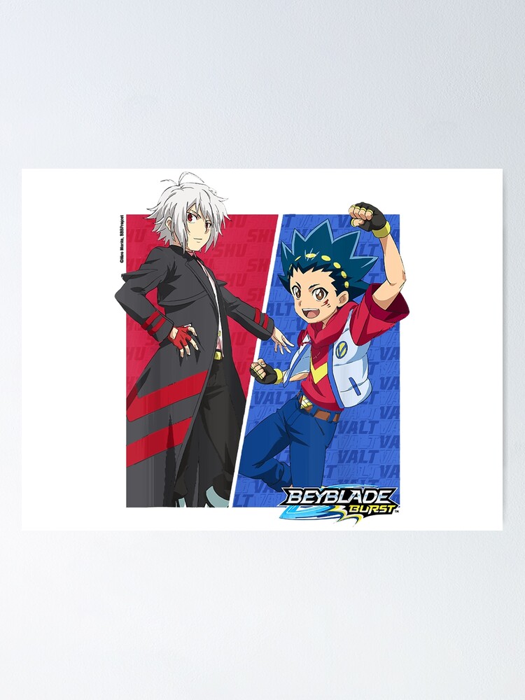 "BEYBLADE BURST QUADDRIVE VALT AND SHU " Poster for Sale by SELSTROM ...