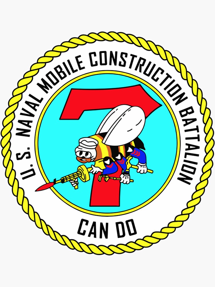"Naval Mobile Construction Battalion 7 (NMCB-7) " Sticker by JWMApparel ...
