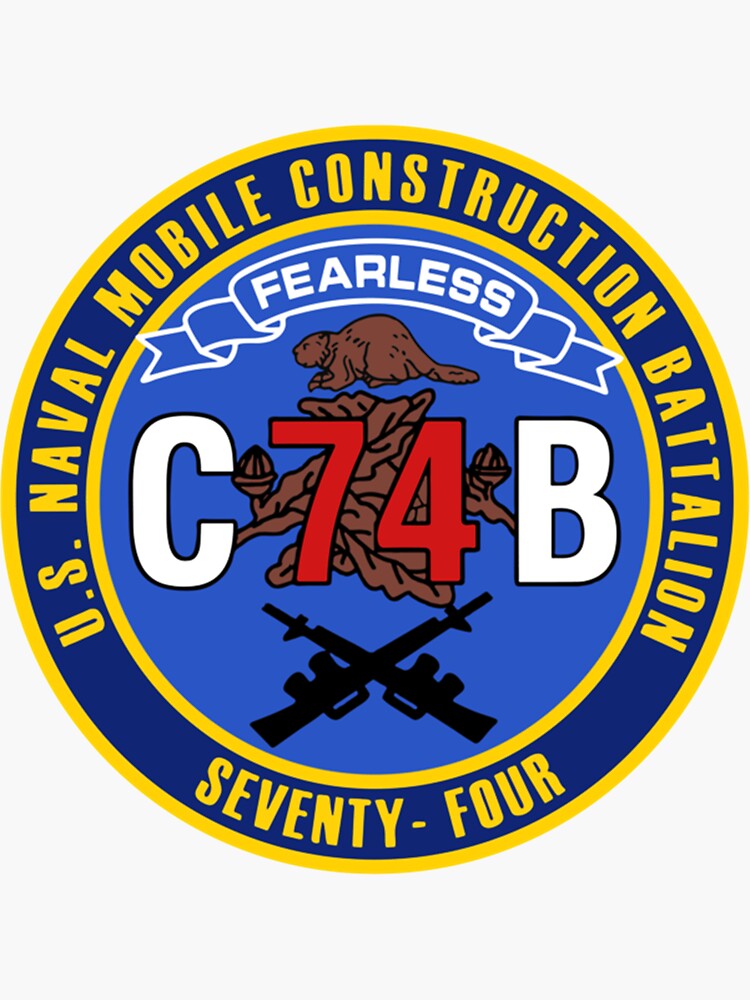 "Naval Mobile Construction Battalion 74 (NMCB-74) " Sticker by ...