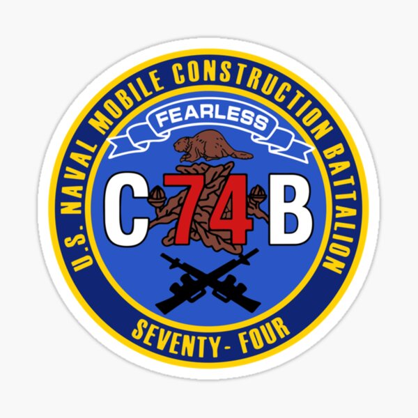 "Naval Mobile Construction Battalion 74 (NMCB-74) " Sticker by ...