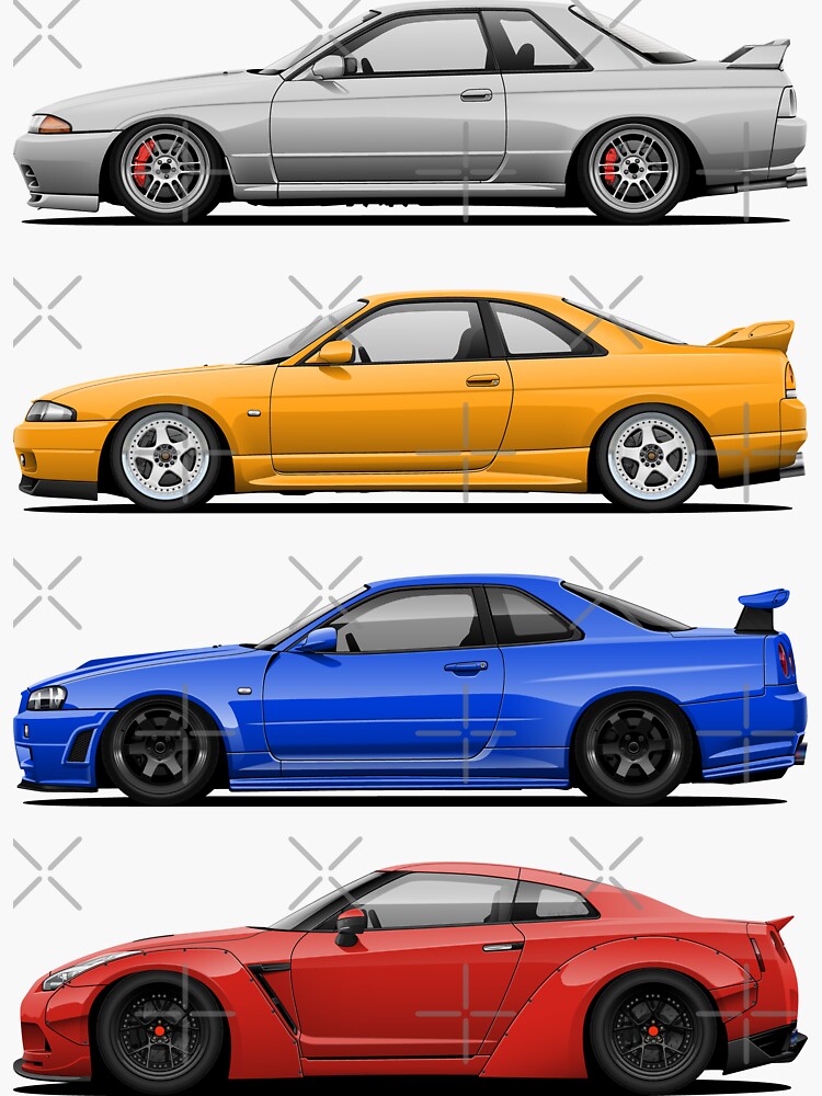 "Skyline GTR. Generation" Sticker for Sale by OlegMarkaryan | Redbubble