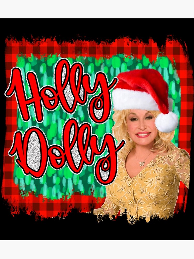 "Funny Christmas Cute Country Music Dolly Parton Holly Dolly Santa ...
