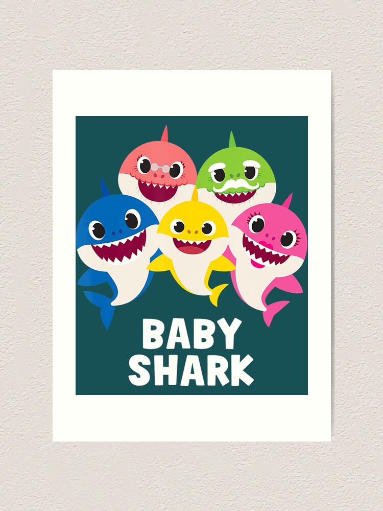 " Baby Shark Family " Art Print by simpleAI | Redbubble