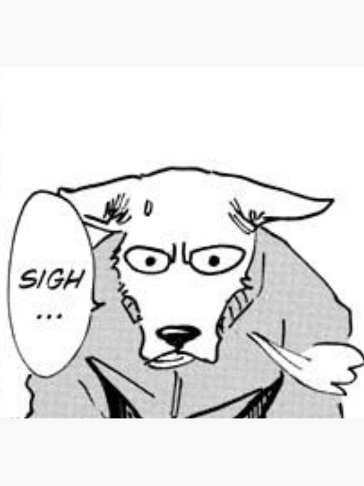 "Beastars - Legoshi Manga Panel “sigh…”" Sticker by suntea0791 | Redbubble