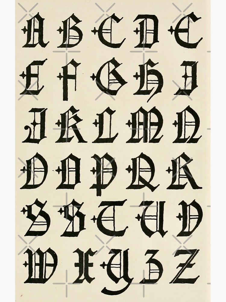 "English Gothic Capitals by Frank Chouteau Brown 1902" Poster for Sale by LoveSeasonz | Redbubble
