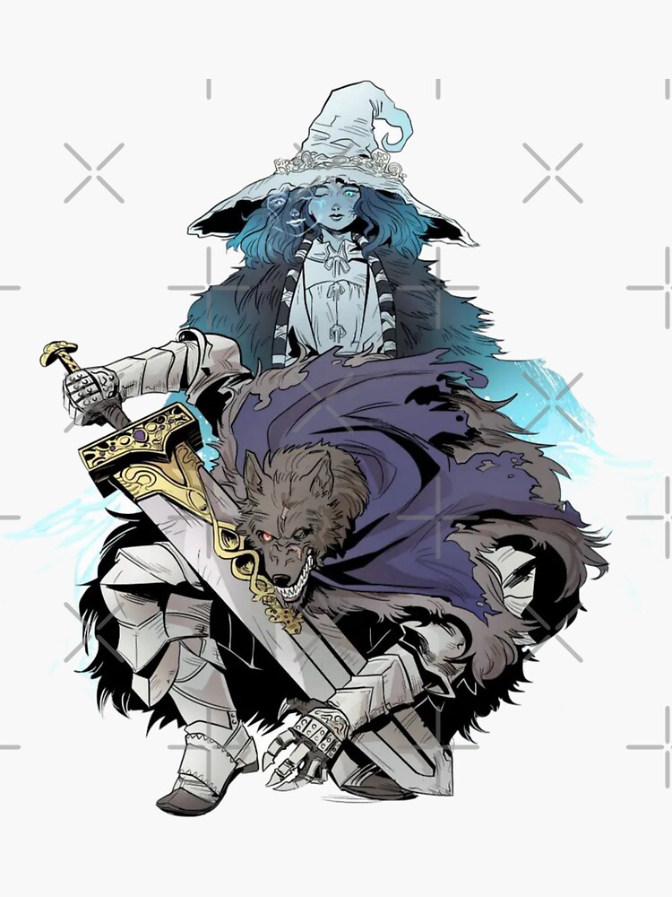 "Elden Ring Blaidd" Sticker by Omgdesignz | Redbubble