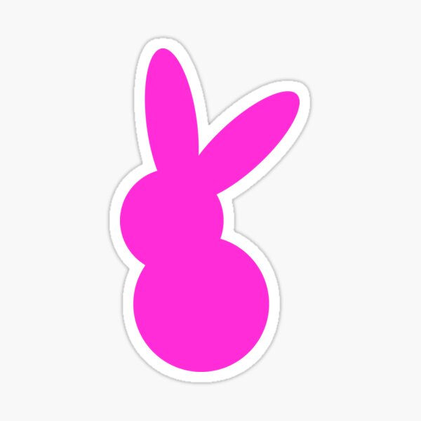 "Pink Bunny" Sticker by TheRCreator | Redbubble