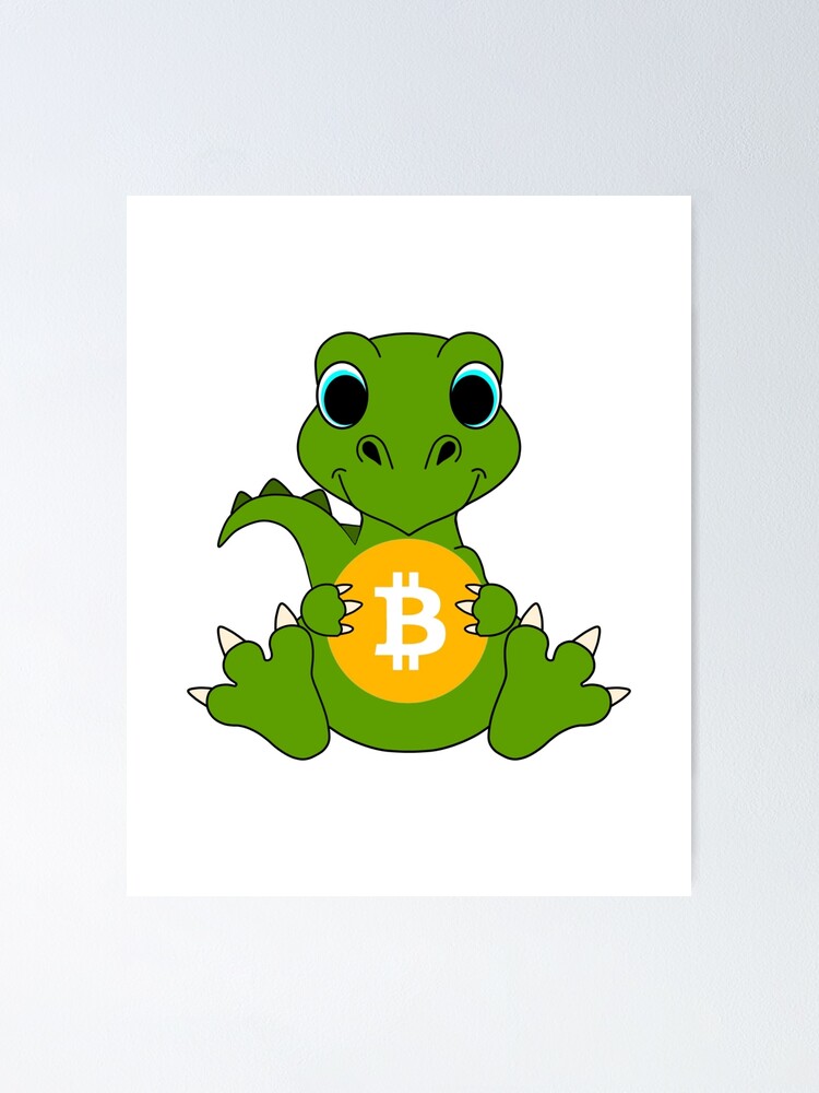"Cartoon Cute Bitcoin Dragon" Poster for Sale by cartoon-stories ...