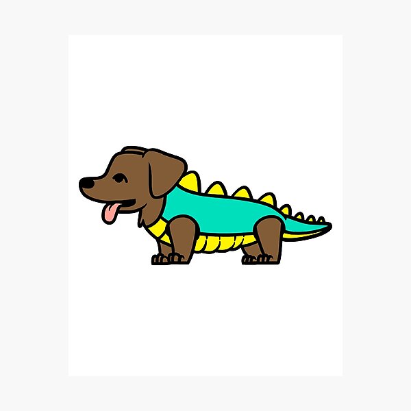 Lámina fotográfica «Perro dragón lindo de dibujos animados» de cartoon ...