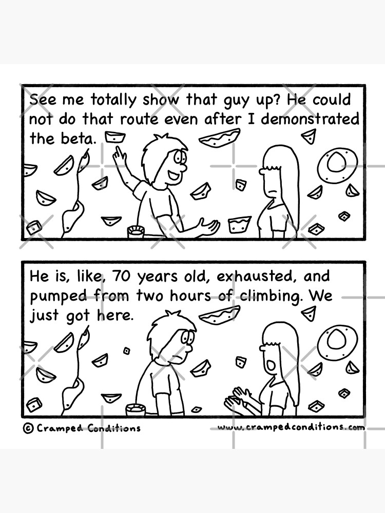 "Climbing gym - Show-off" Poster for Sale by CrampedComic | Redbubble