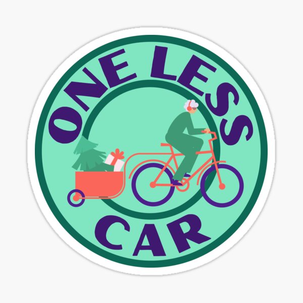 "One Less Car" Sticker by bbriva | Redbubble