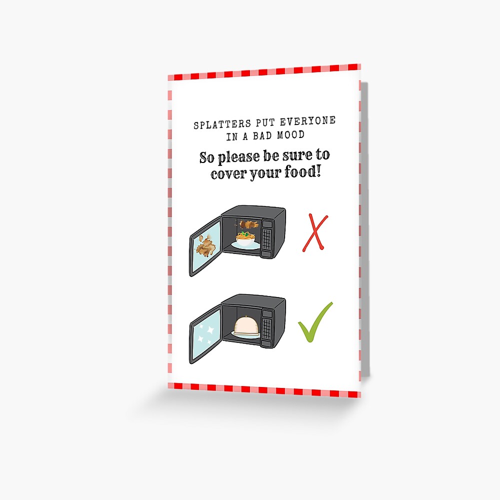 "Cover Your Food (in the microwave)!" Poster for Sale by kathysz ...