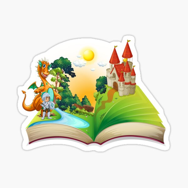 "Cartoon Cute Dragon from the Book" Sticker by cartoon-stories | Redbubble