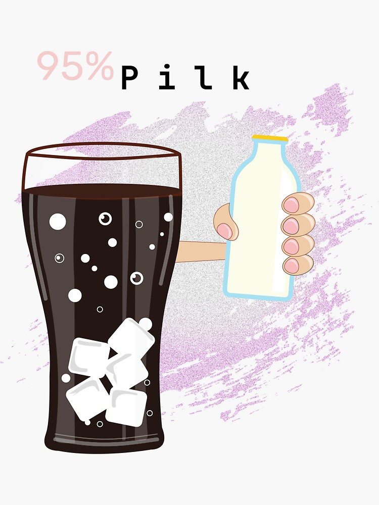 "pilk | 95% Pilk" Sticker by CreativesClub | Redbubble