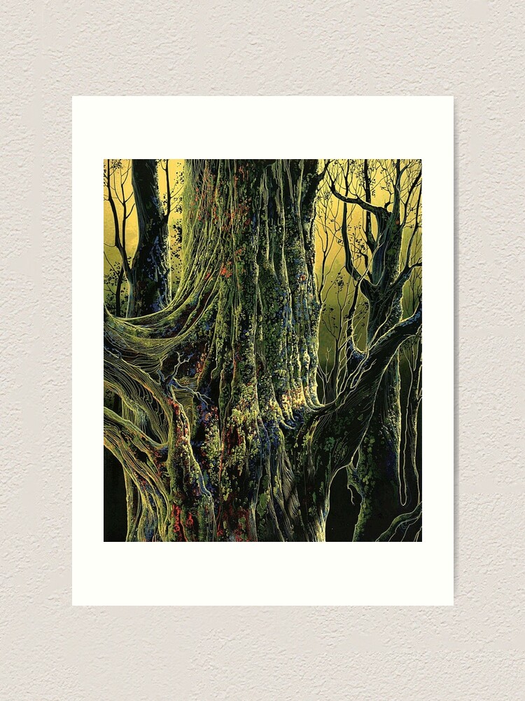 "Eyvind Earle (USA 1916-2000)-Ancient Tree, 1992 Ancient tree" Art ...